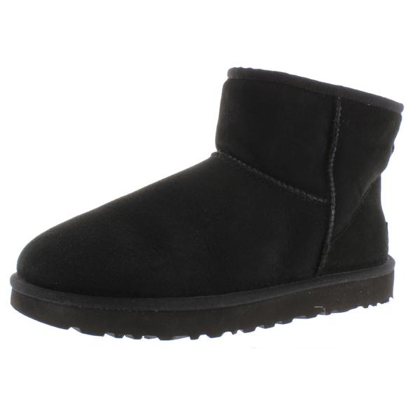 UGG | Shoes | Ugg Womens Classic Mini Ii Black Suede Cold Weather ...